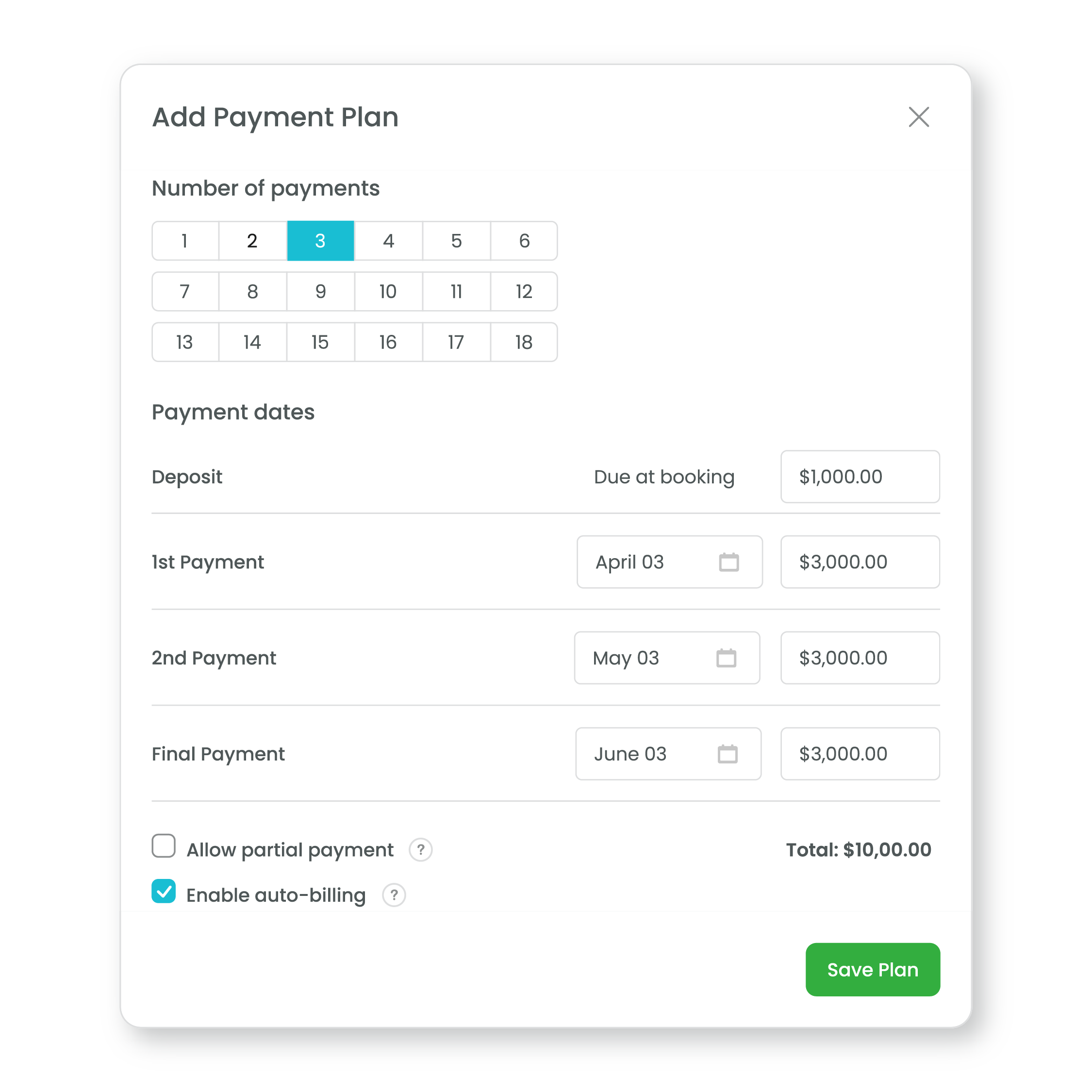 Payment Plans
