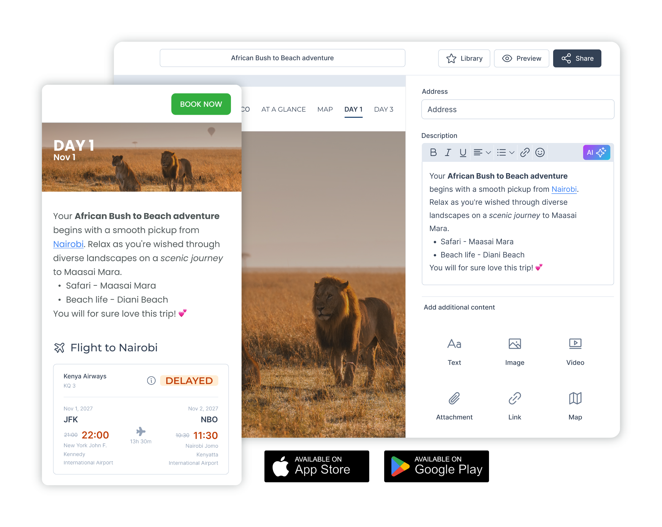 Itinerary, booking & payments software for multi-day travel businesses