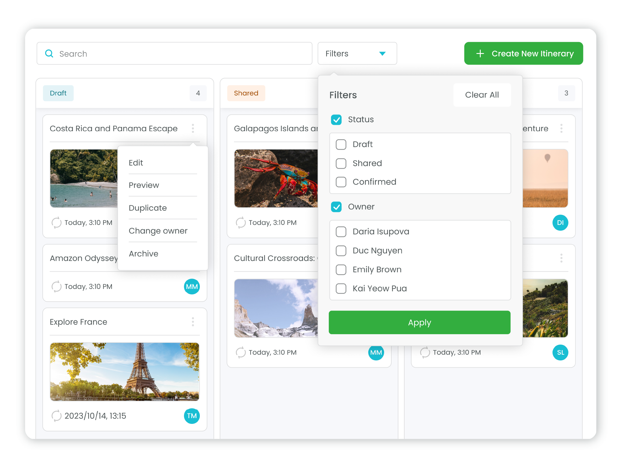 Travel Itinerary Building Software from WeTravel