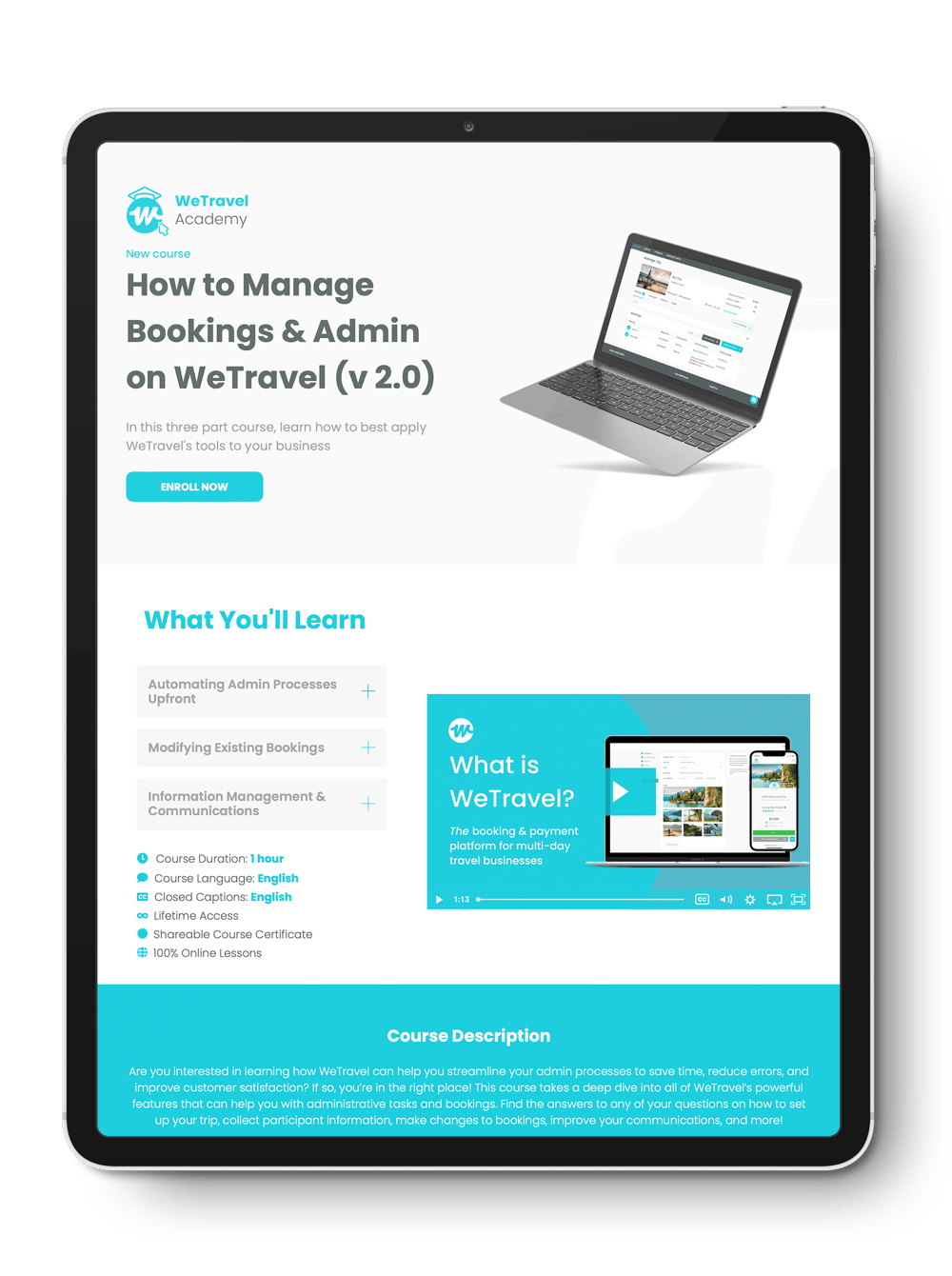 Itinerary, booking & payments software for multi-day travel businesses
